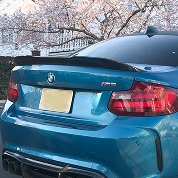 BMW F22 F87 M2 PSM Style Honey-Comb Carbon Fiber Rear Trunk Spoiler ...